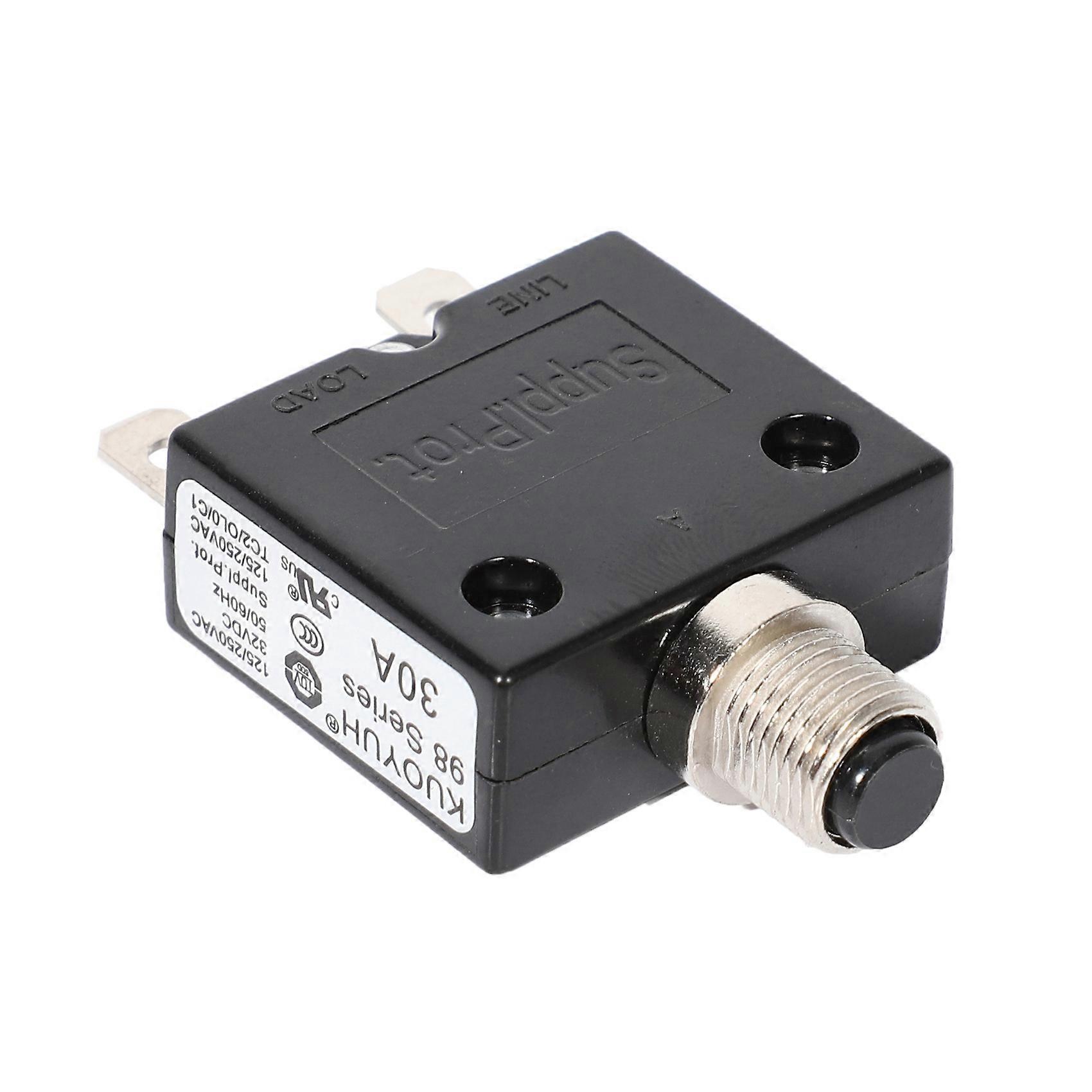 30A 125/250VAC 50VDC Circuit Thermal Breaker Thermal Protector For ...
