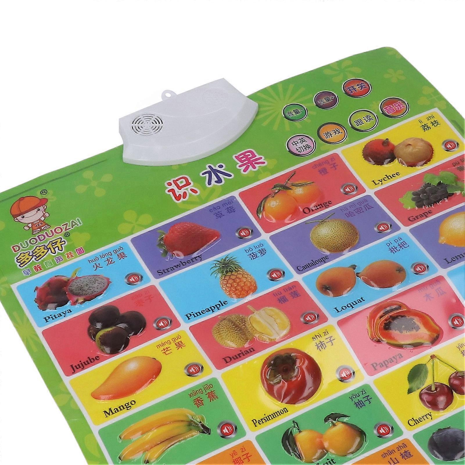 Electronic Interactive Alphabet Wall Chart Talking Fruits and Vegetable ...