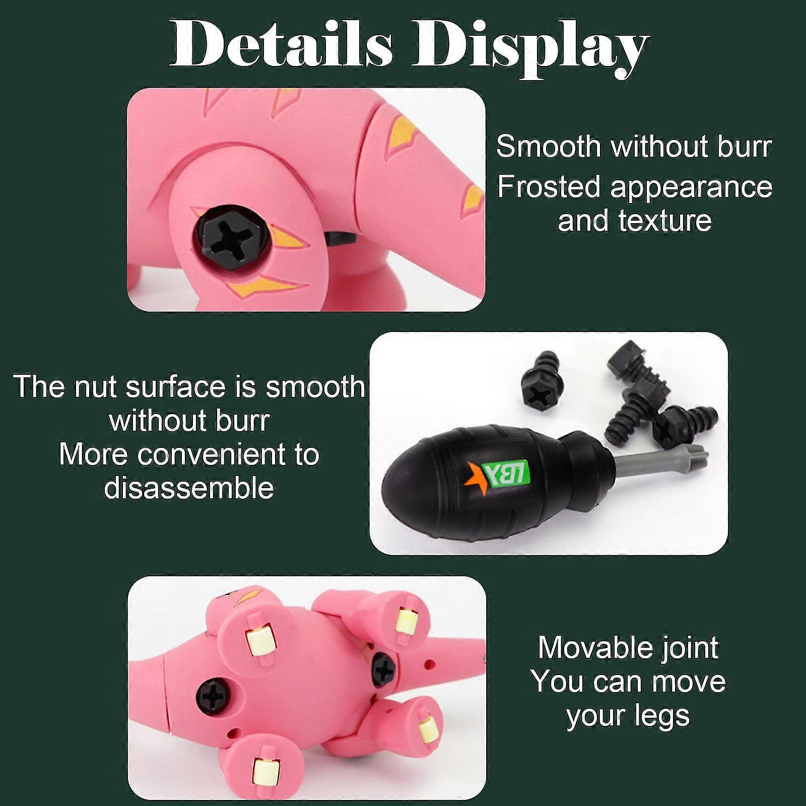 Kids Gift Dinosaur Toy Dino Toy With Drill Stem Diy Educational Toy ...