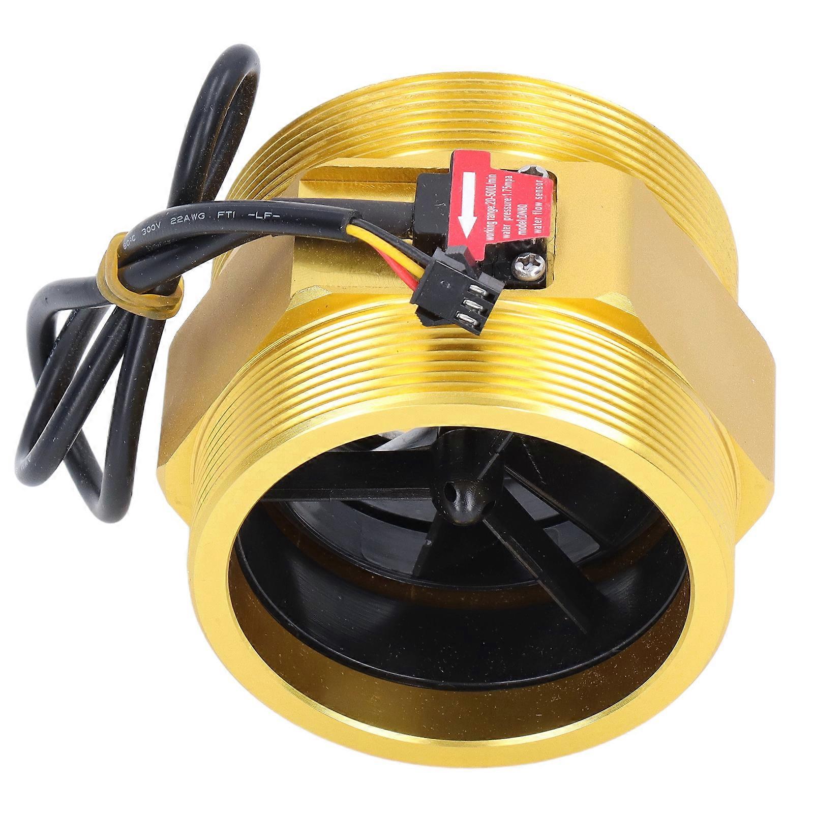 Water Flow Sensor 3in Turbine Flowmeter Induction Switch for Irrigation ...