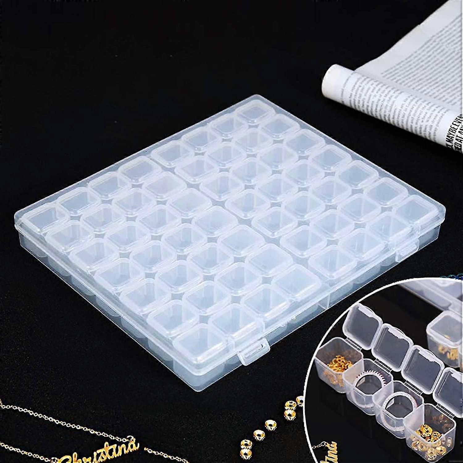 Plastic Jewelry Storage Box With 56 Compartments, Removable And ...