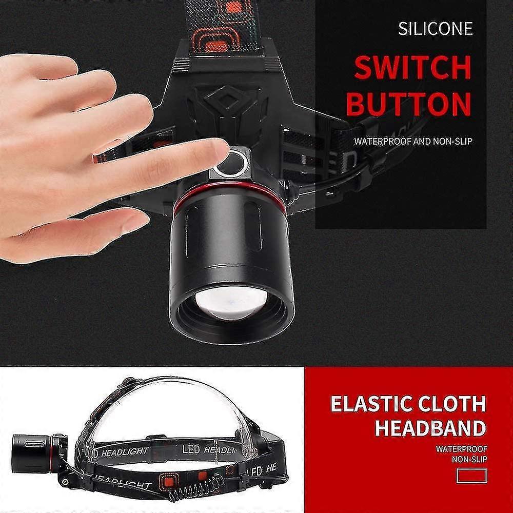 Red Headlamp, Red Led Hunting Headlamp, Rechargeable Headlamp With Red ...