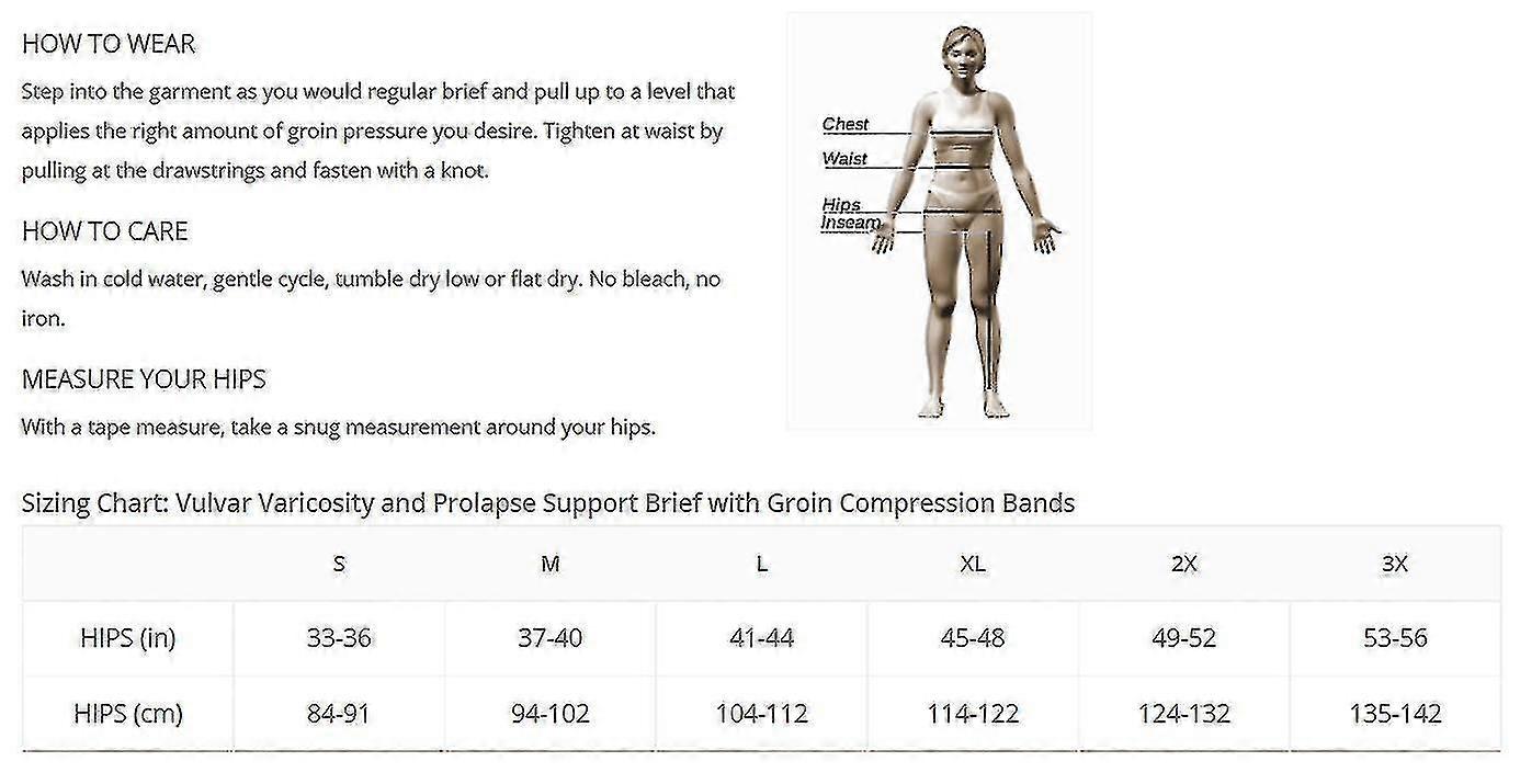 Vulvar Varicosity And Prolapse Support Brief With Groin Compression ...