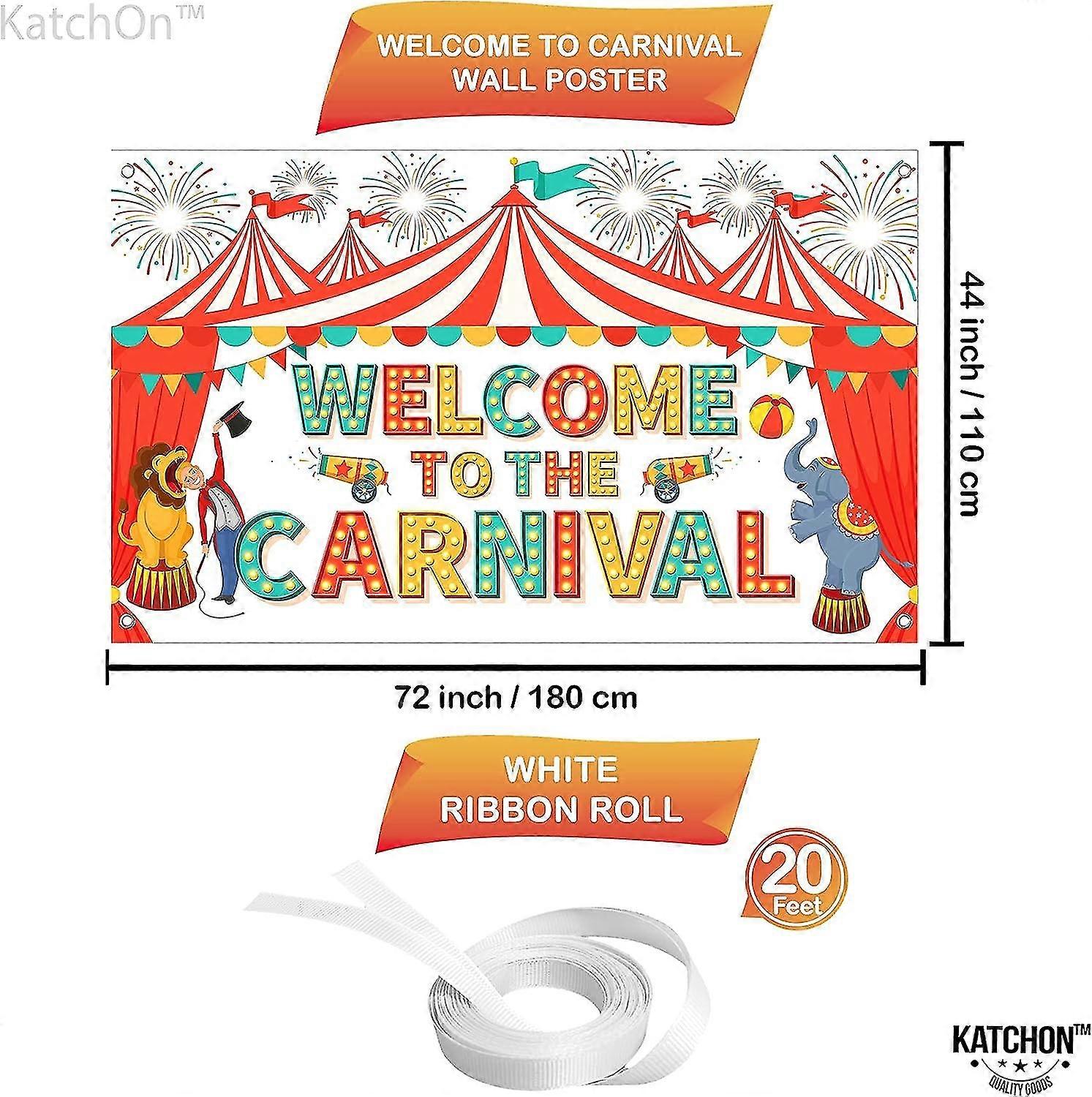 Xtralarge Welcome To The Carnival Backdrop - 72x44 Inch | Carnival ...