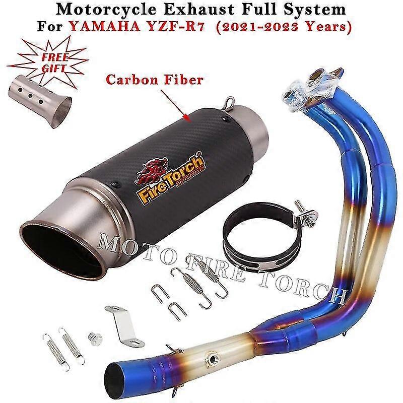 Exquisite exhaust pipeFor YAMAHA YZF-R7 R7 2021 2022 2023 Motorcycle ...