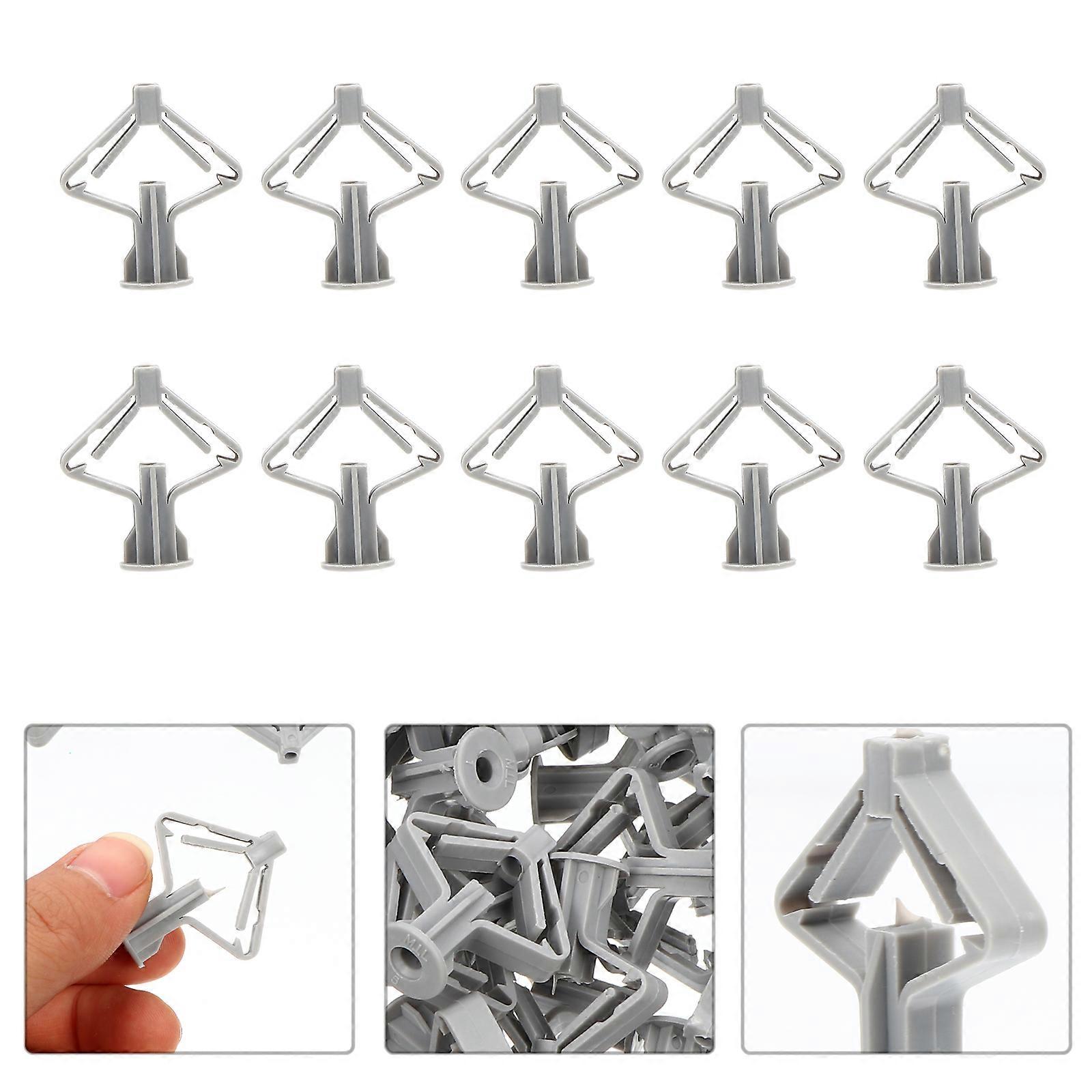 200 Pcs Plasterboard Wall Plug Expansion Tube Plastic Anchors Drywall ...