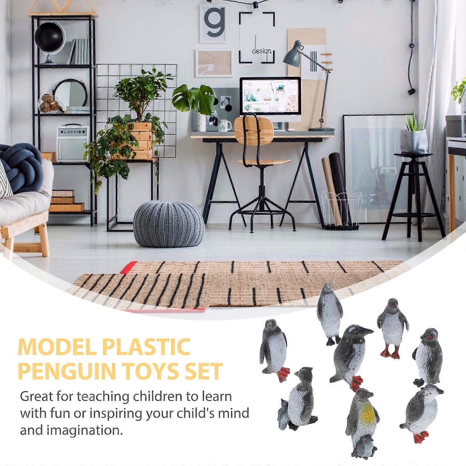 8 Pcs Cake Kit Plastic Penguin Figurines Animal Figurines Animals ...