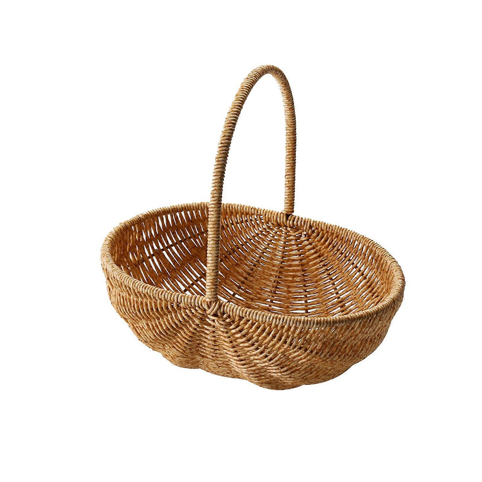 Rustic Flower Basket Portable Outdoor Picnic Basket Planter Holder ...
