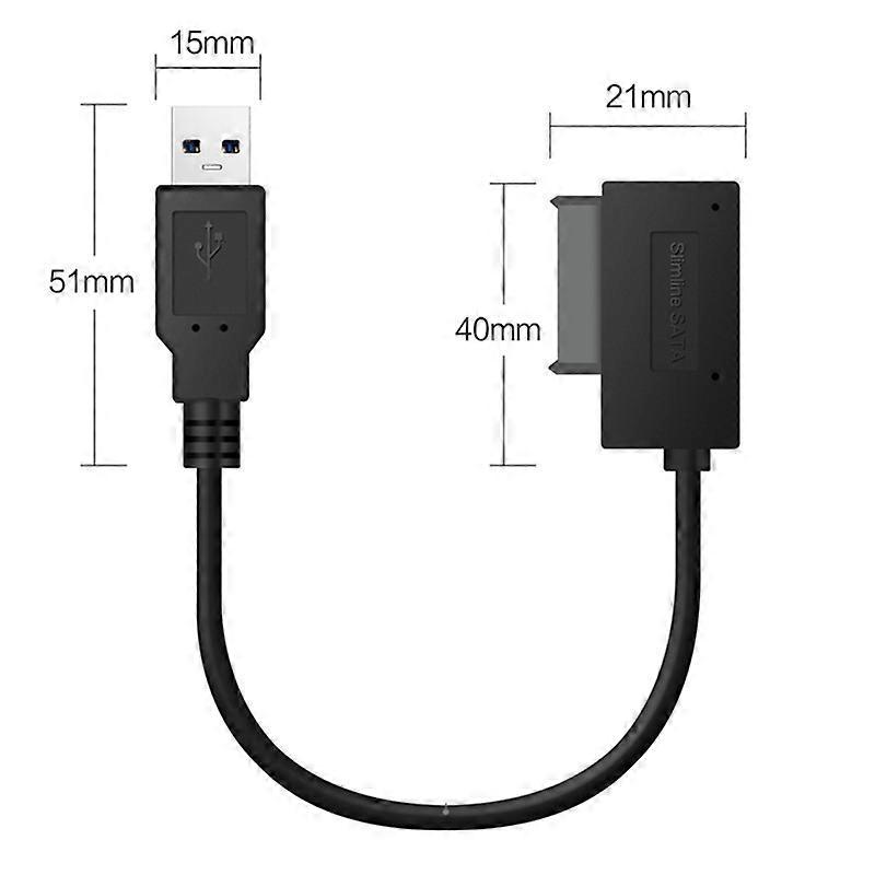 35CM USB Adapter PC 6P+7P CD DVD Rom SATA to USB 2.0 Converter Slimline ...