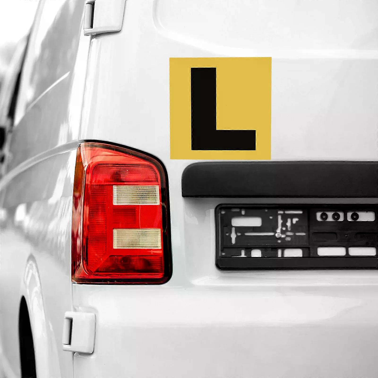 2pcs Magnetic Stickers Car L Shaped Plates Car New Drivers Sticker Car ...