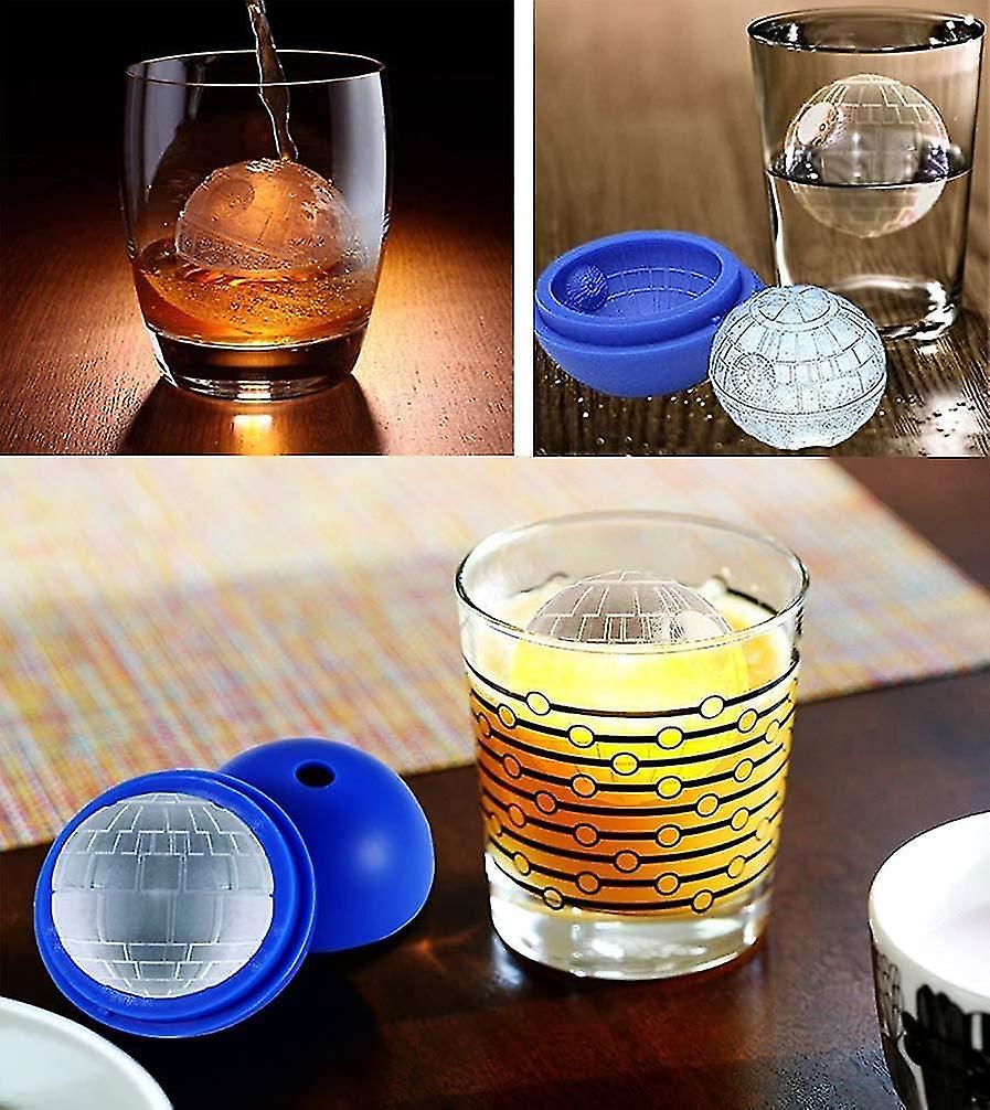 2pack 3d Death Star Wars Silicone Ice Cube Moulds, Death Star Ice Mould ...