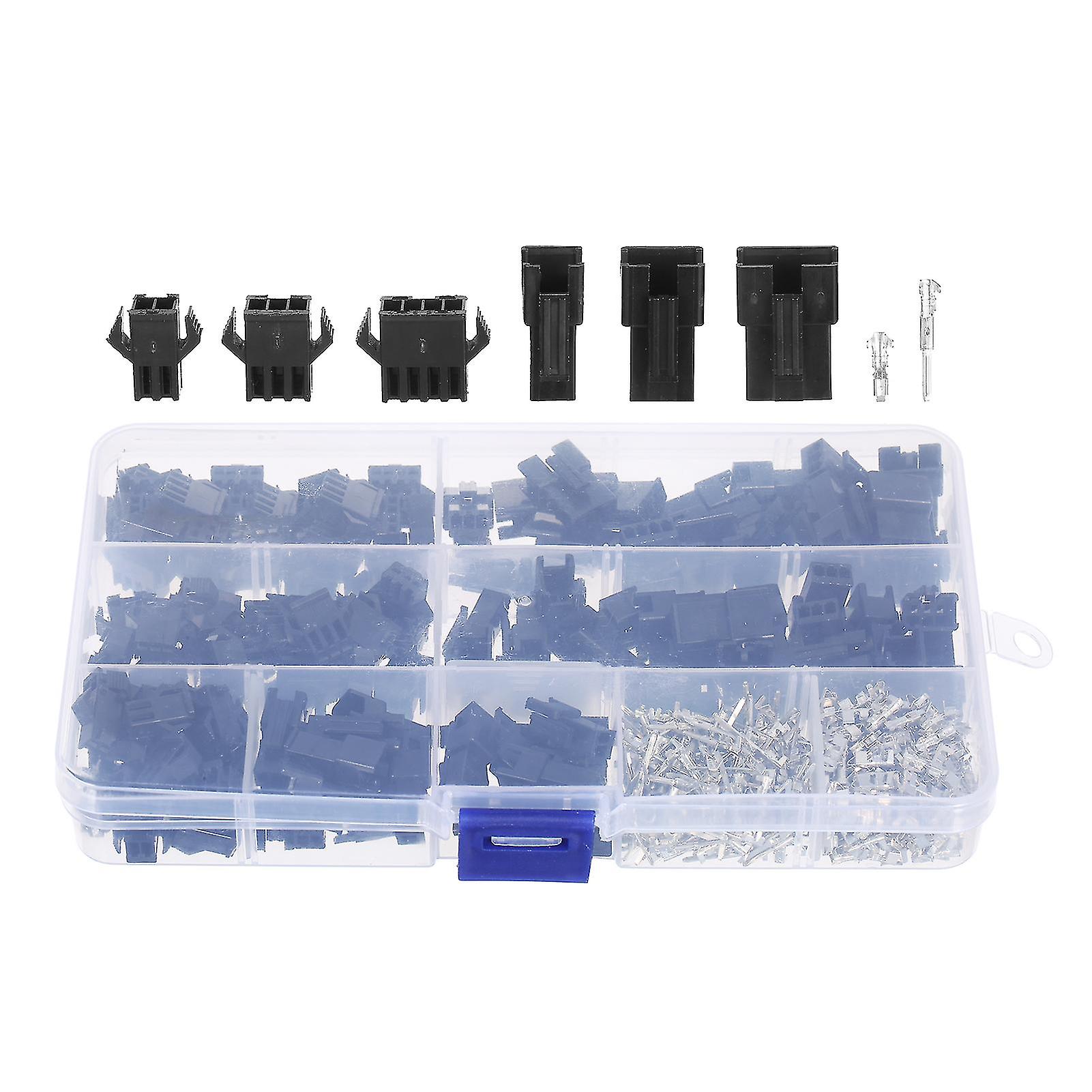 480pcs Jst Sm 2.54mm Pitch 2-pin 3-pin 4-pin Connector Housing Assortment Kit Female And Male ...
