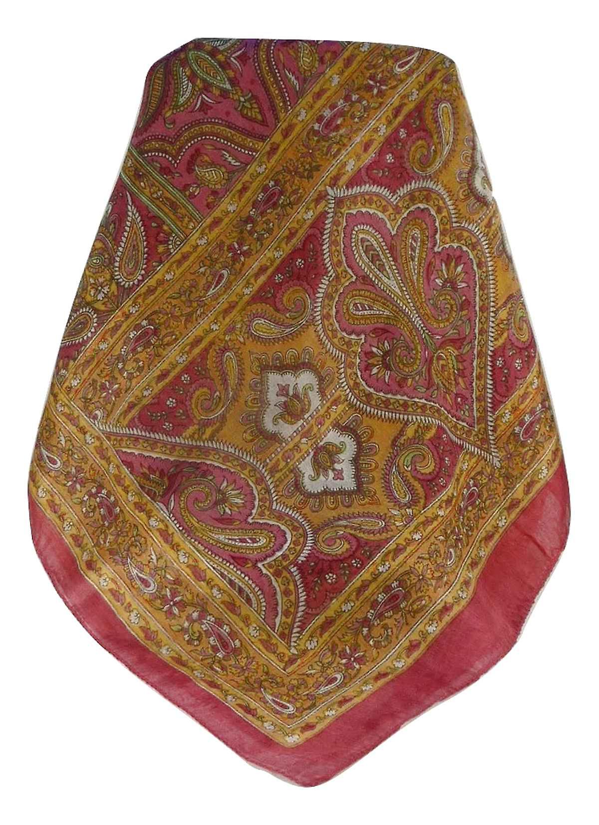 Mulberry Silk Traditional Long Scarf Madh Rose by Pashmina & Silk ...
