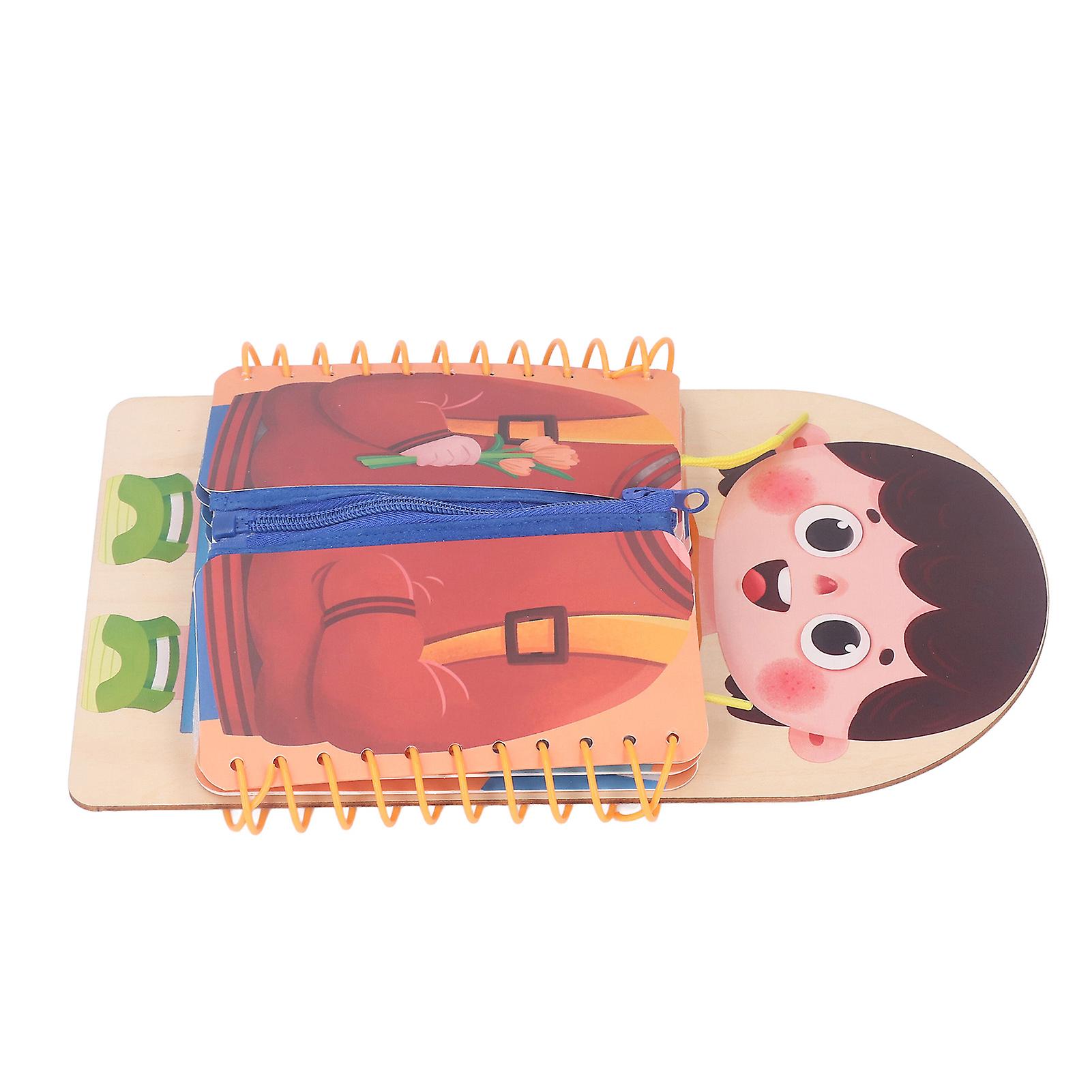 Learning To Dress Board Wooden Early Learning Basic Life Skills ...