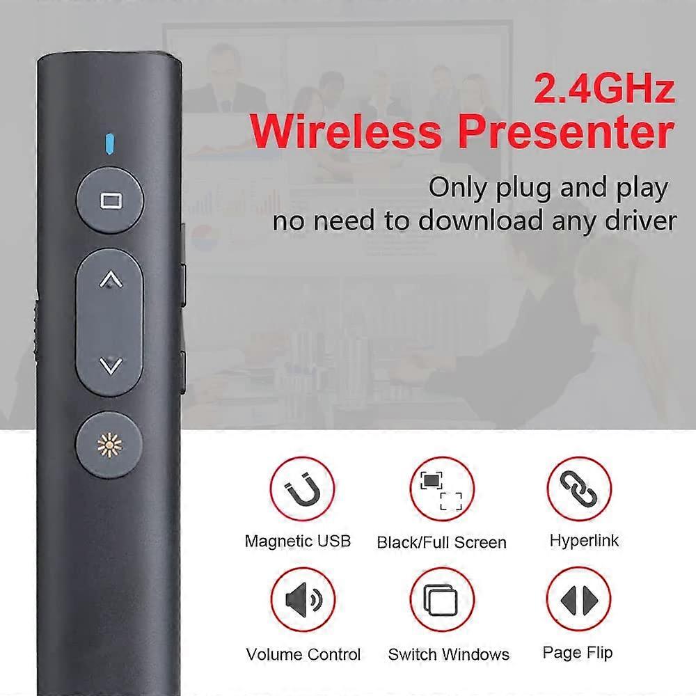 USB/Type-C 2 in 1 Rechargeable Powerpoint Remote Pointer ...