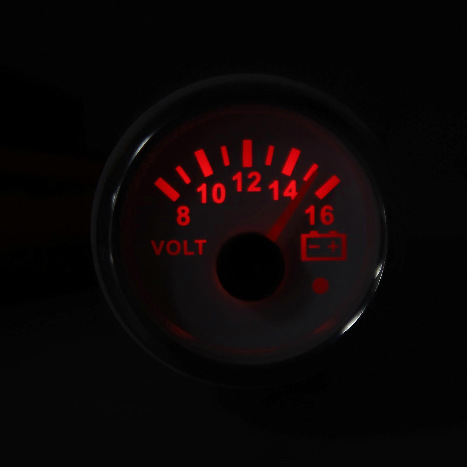 52MM Boat Voltmeter DC9 to 32V Pointer Voltage Gauge with Colorful ...