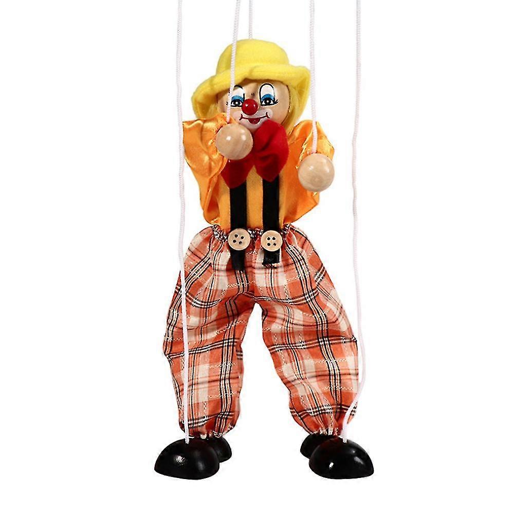 Clown Hand Marionette Puppet Toys Children's Wooden Colorful Marionette ...