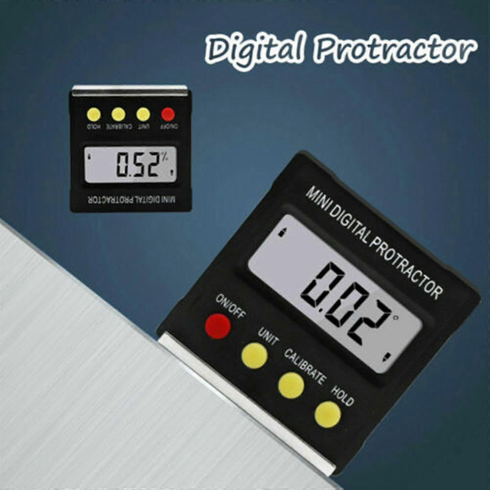 360 Degree Mini Digital Protractor Inclinometer Electronic Level Box ...