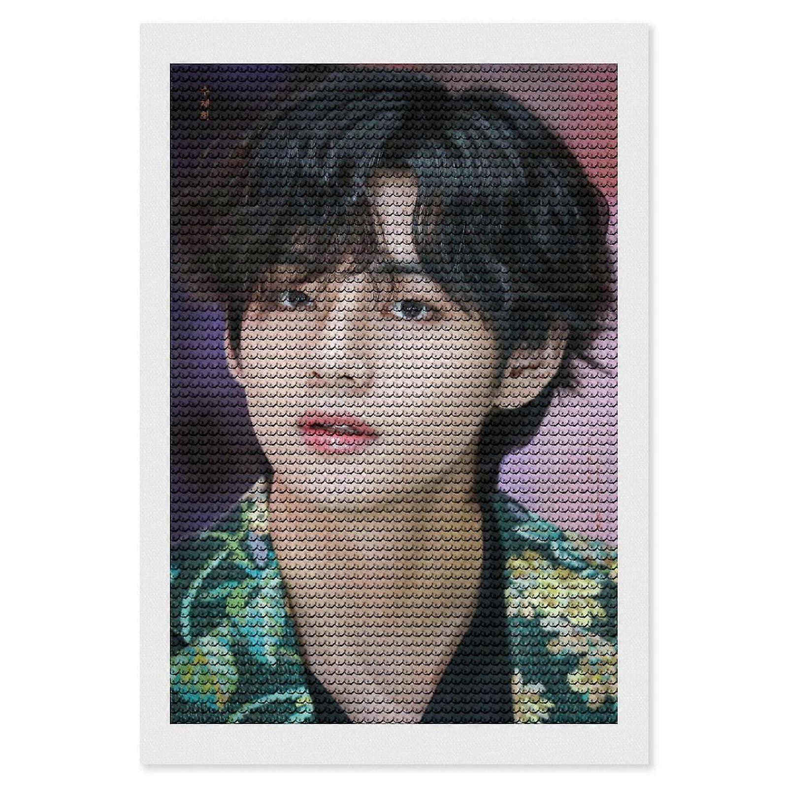 BTS V (43) Diamond Art Gem Art Painting Full Drill Round Art Gem ...