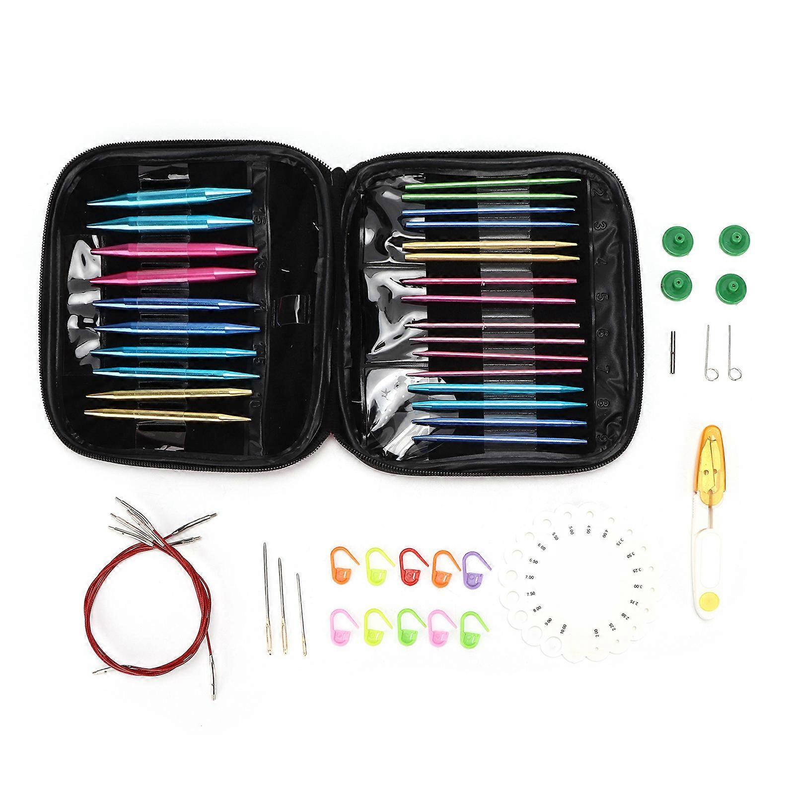26Pcs Knitting Needle Set Removable Oxidized Aluminum Alloy U?Shaped ...