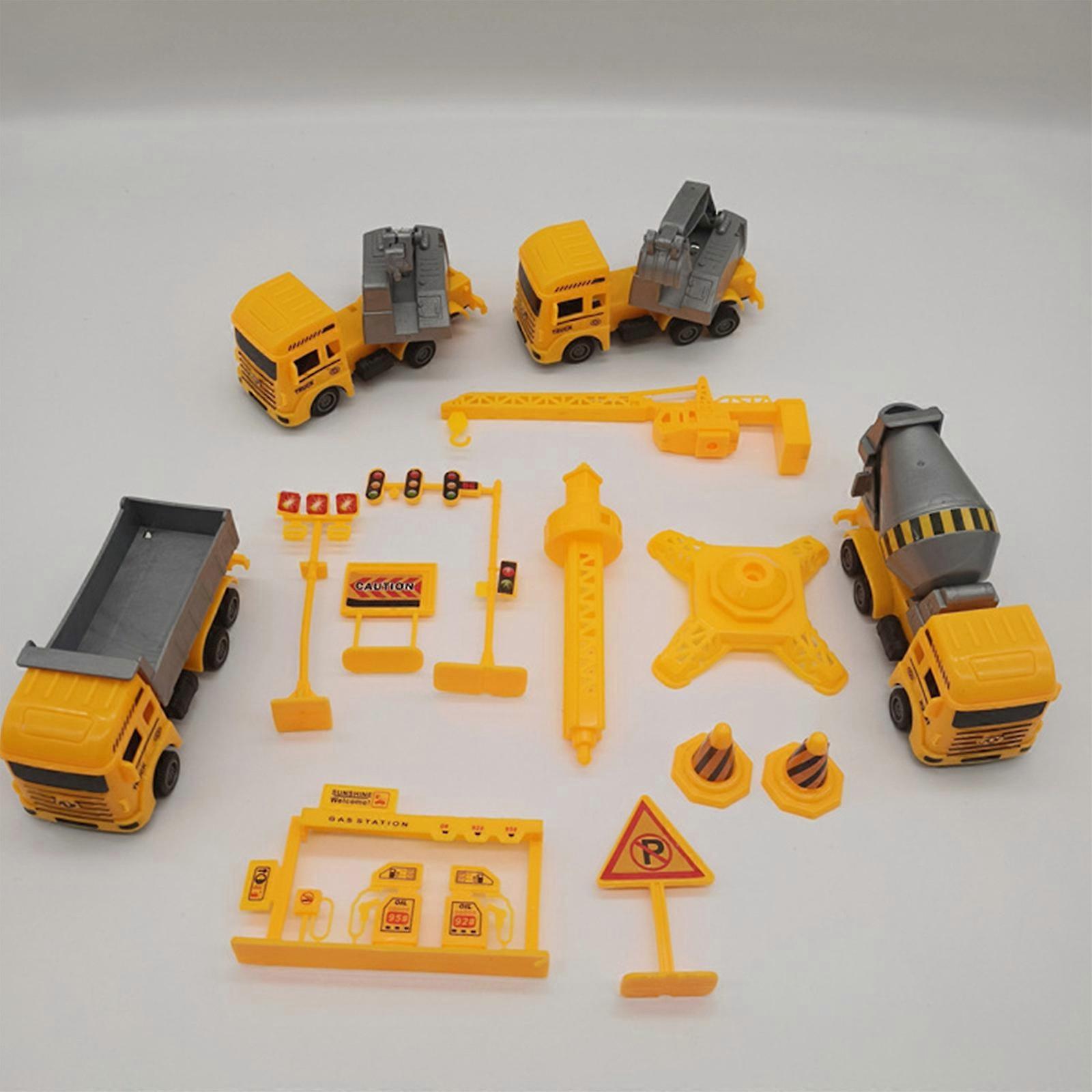 Kids Construction Vehicles Playset ,-ane, Dump Truck, Cement, Excavator ...