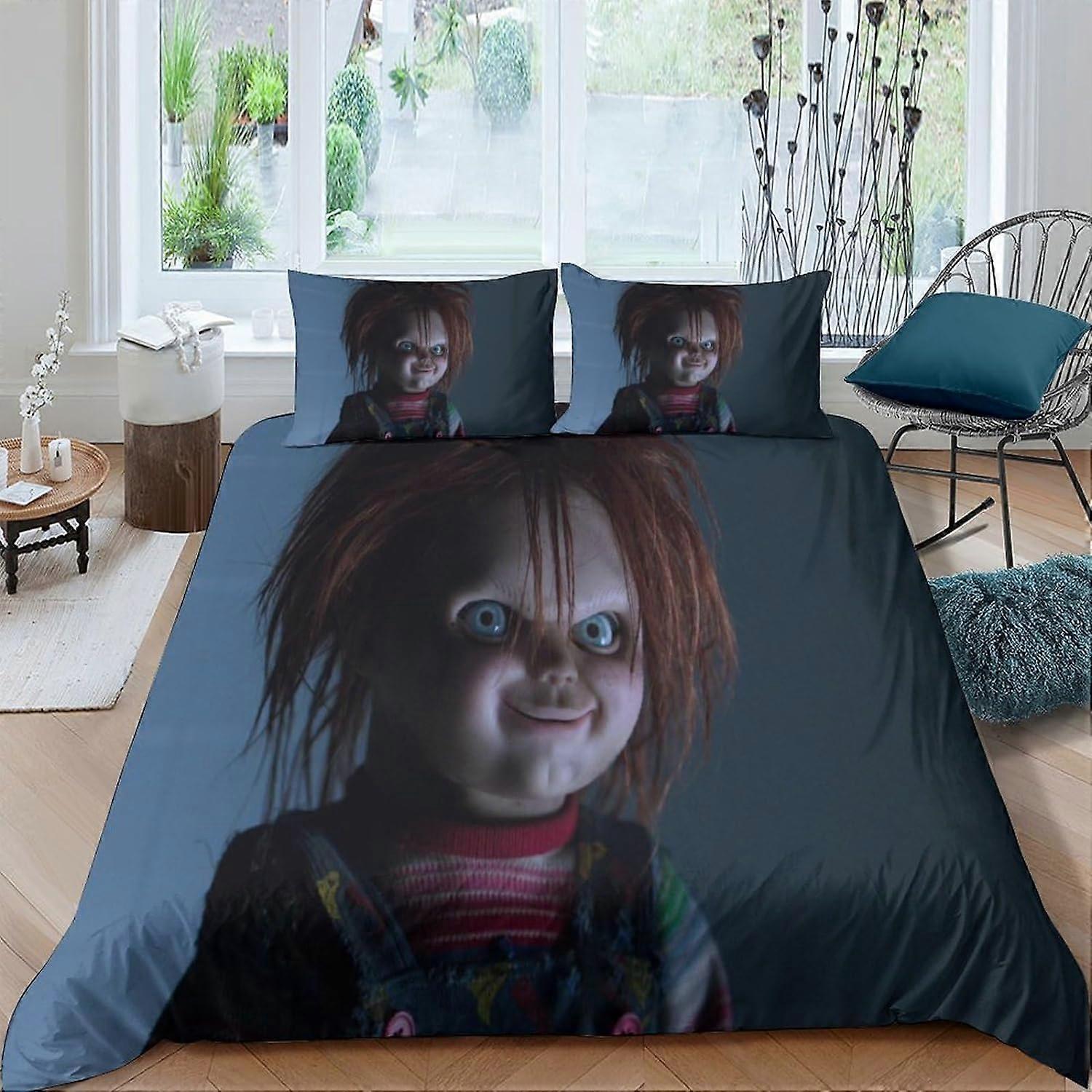 Chucky Doll 3D Bedding Set Child's Play Duvet Cover Set 3 Pieces Soft ...