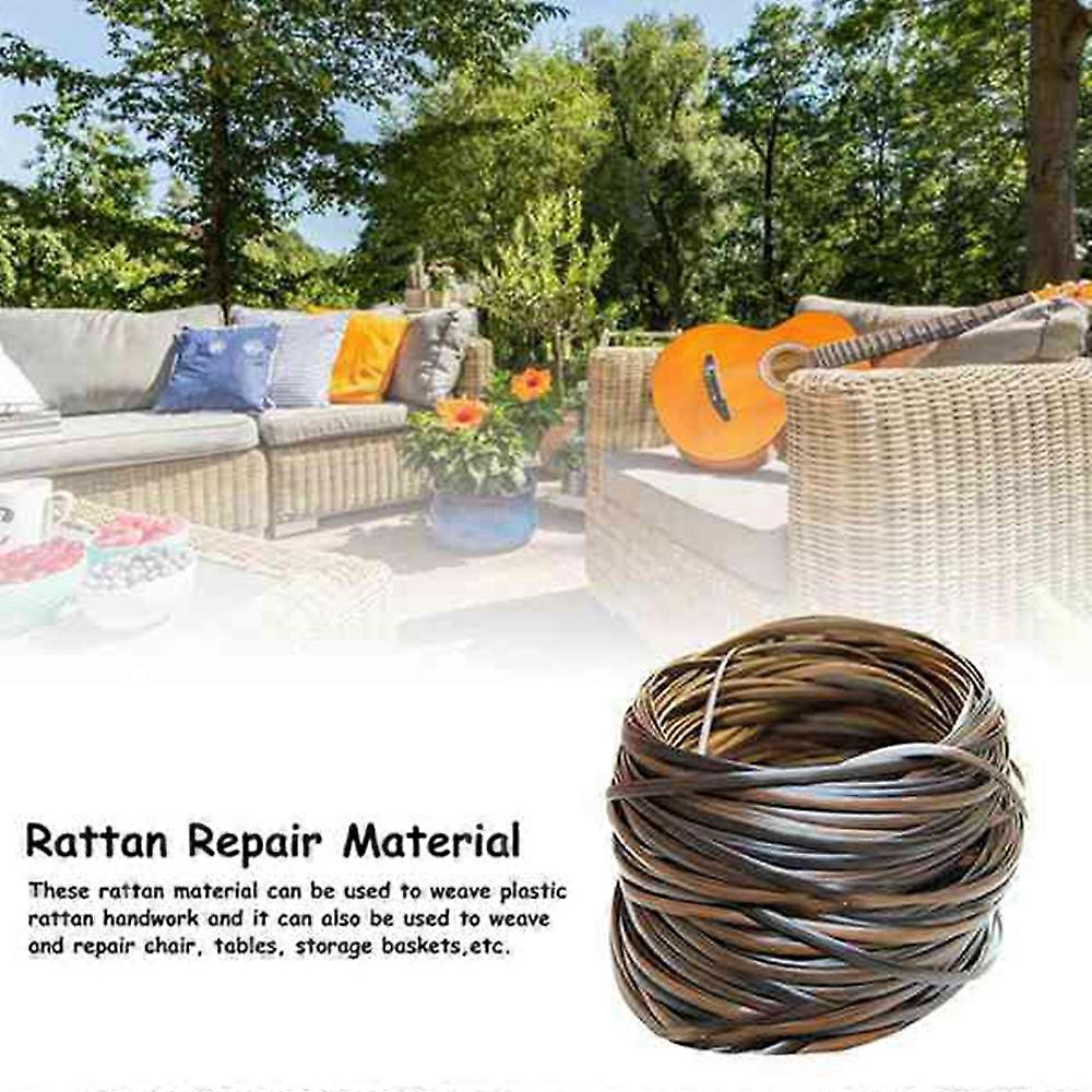 Coffee Gradient Flat Synthetic Rattan Weaving Material Plastic Rattan ...