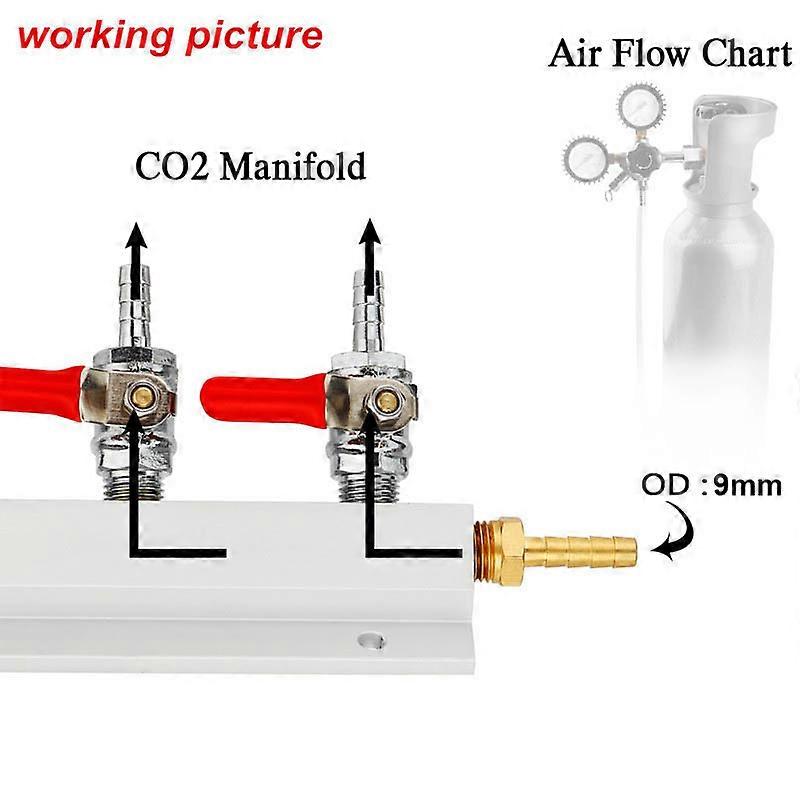 Multi-way CO2 Gas Distribution Manifold Splitter, 2/3/4 Way Home Brew ...