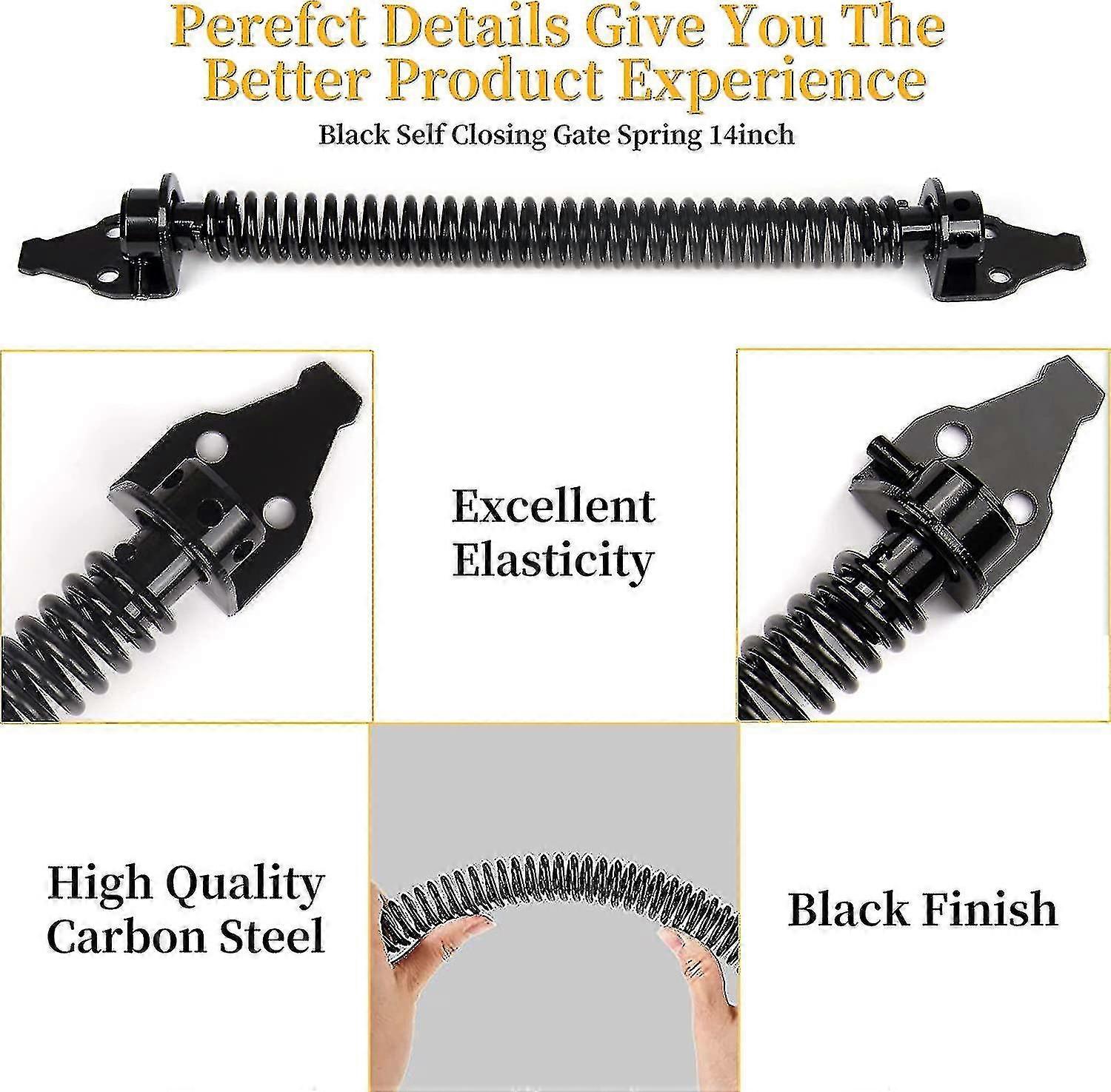 Self Closing Gate Spring Hardware Adjustable Metal Spring Closure ...