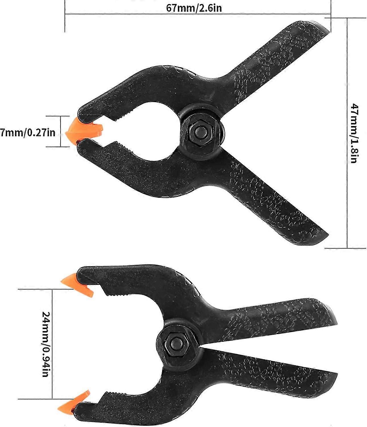 20pcs Spring Clamps, 2 Inch Heavy Duty Nylon Spring Clips, Plastic Grip ...