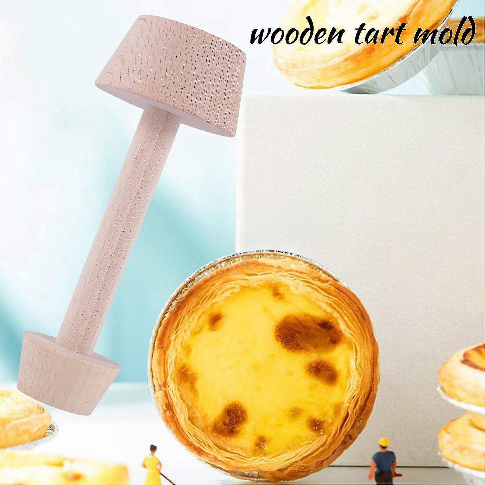 2 Pieces Wooden Tart Tamper Set Tart Pan Wooden Molds Egg Tarts Tamper ...