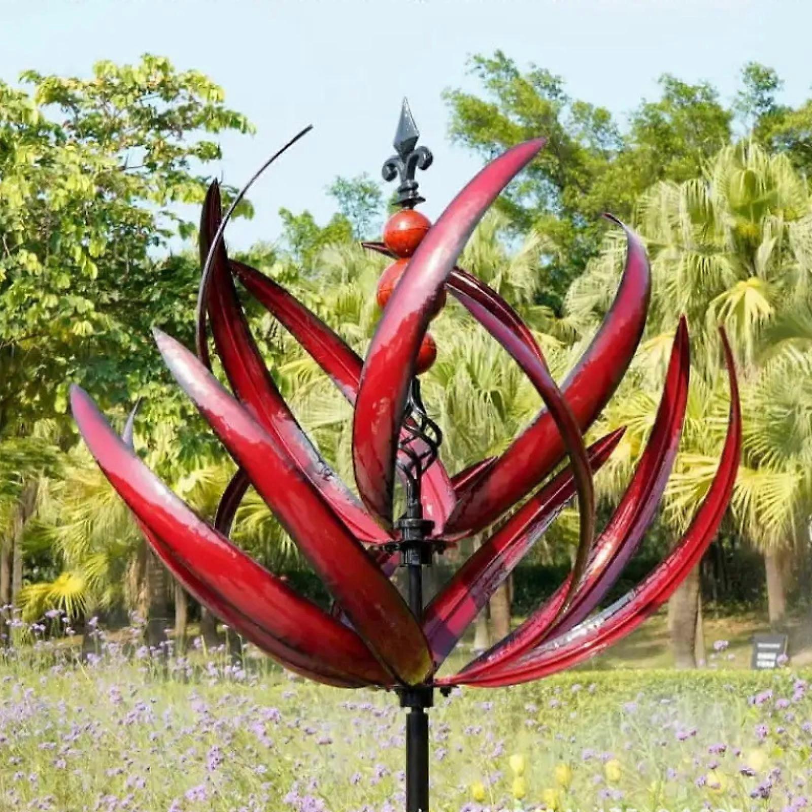 Wind Runner for Yards and Gardens - Large Metal Kinetic Wind Sculpture ...