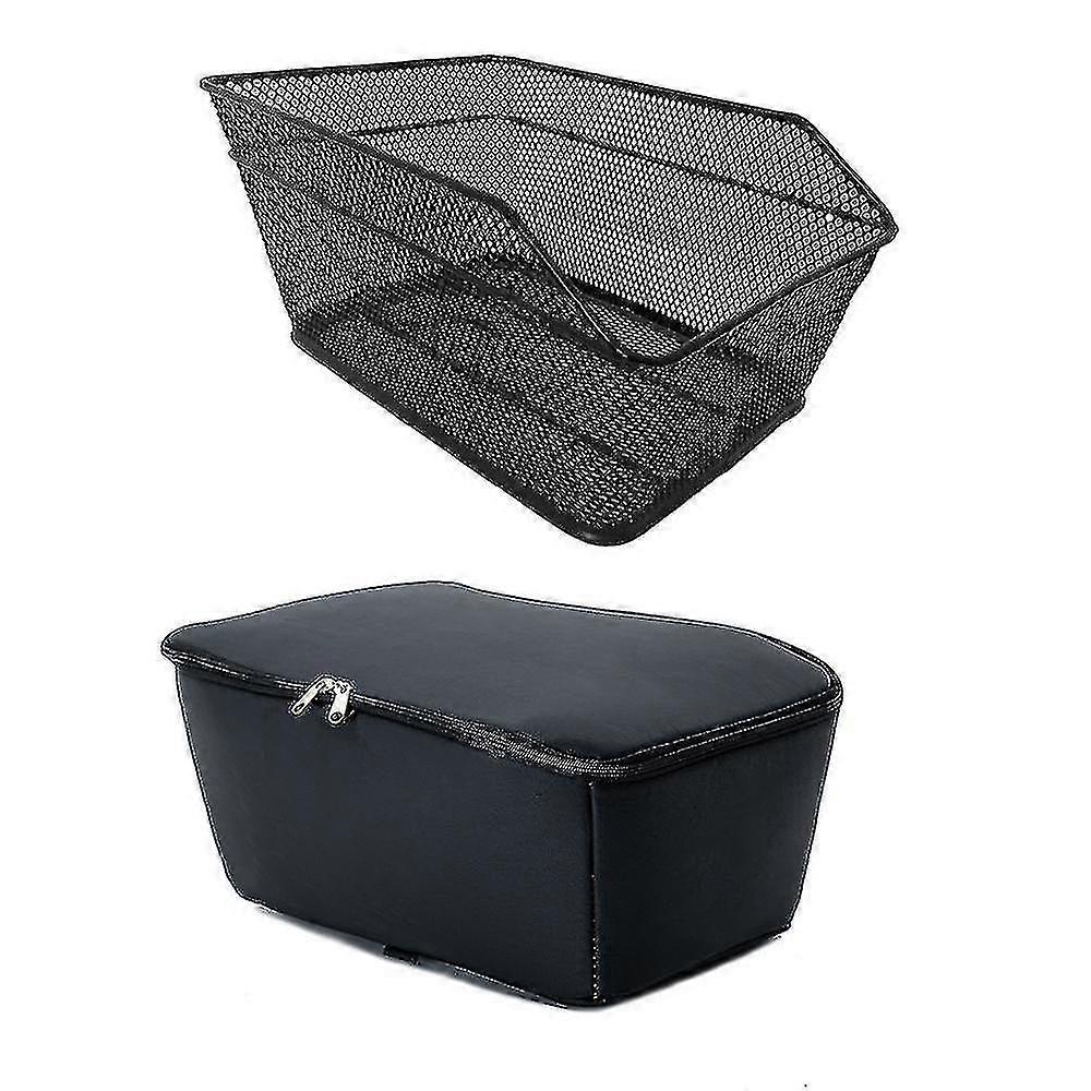 Rear Bike Basket Large Capacity Metal Wire Bicycle Basket Waterproof ...