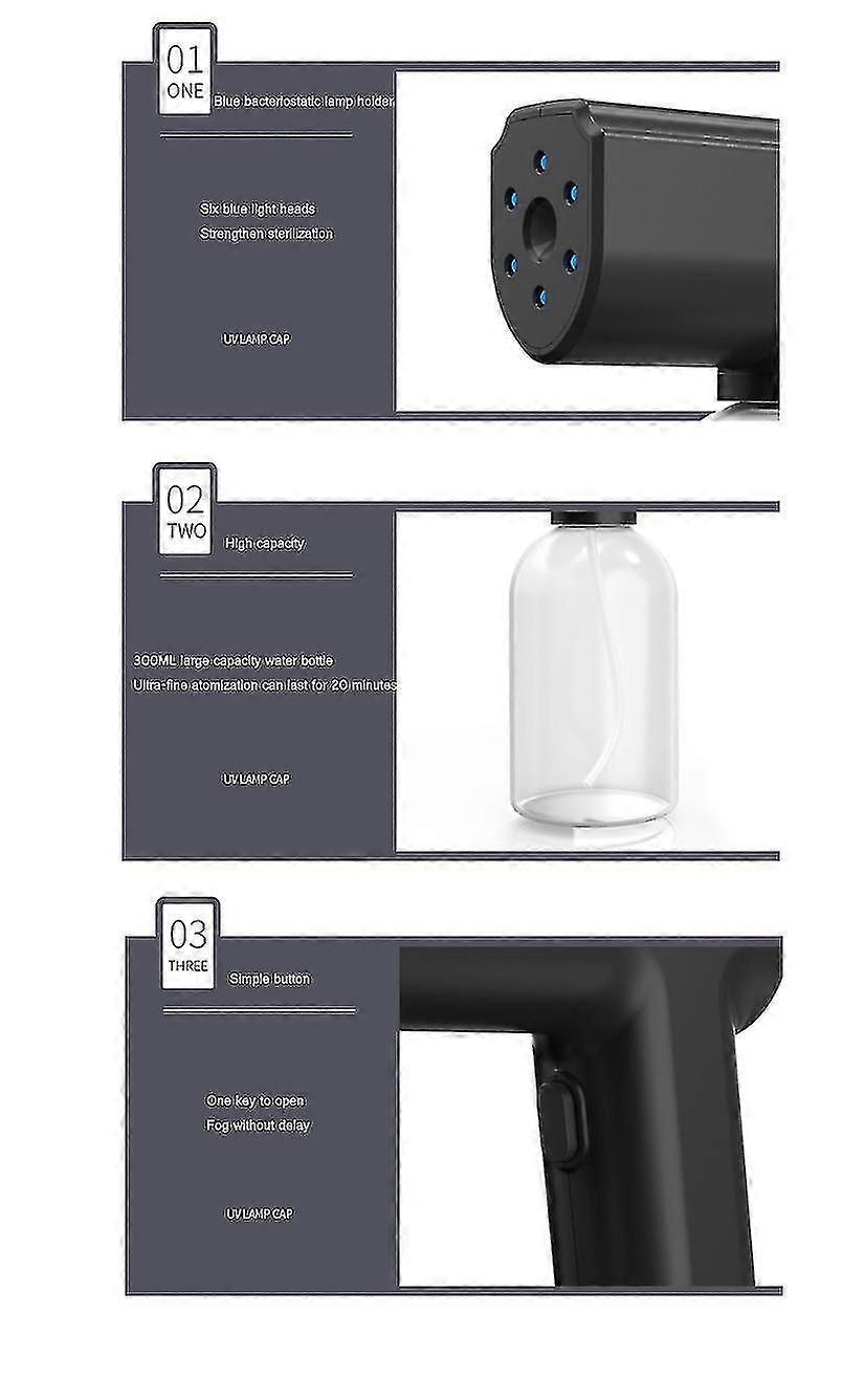 Disinfectant Mist Gun Handheld Rechargeable Nano Atomizer Large ...