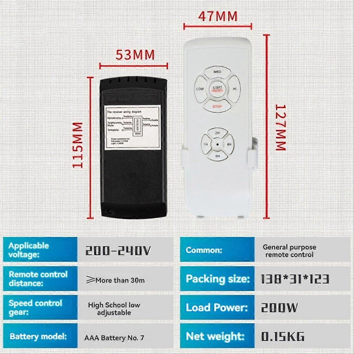Ceiling Fan Remote Control Kit,Small Size Universal Ceiling Fans Light ...
