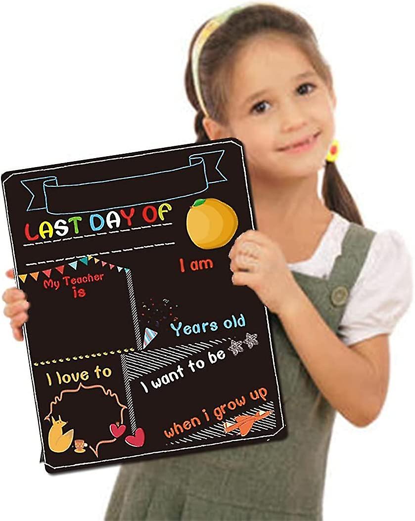 First Day And Last Day Of School Chalkboard Signs- Double- Sided Back ...