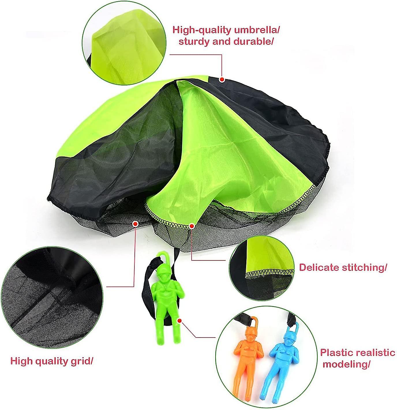Set Of 5 Parachute Toys, Outdoor Kite Launcher Game, Children's Garden ...