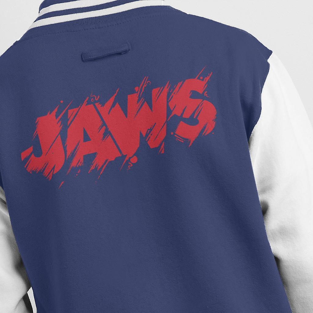 Jaws Vintage Bitten Logo Men's Varsity Jacket | Fruugo UK