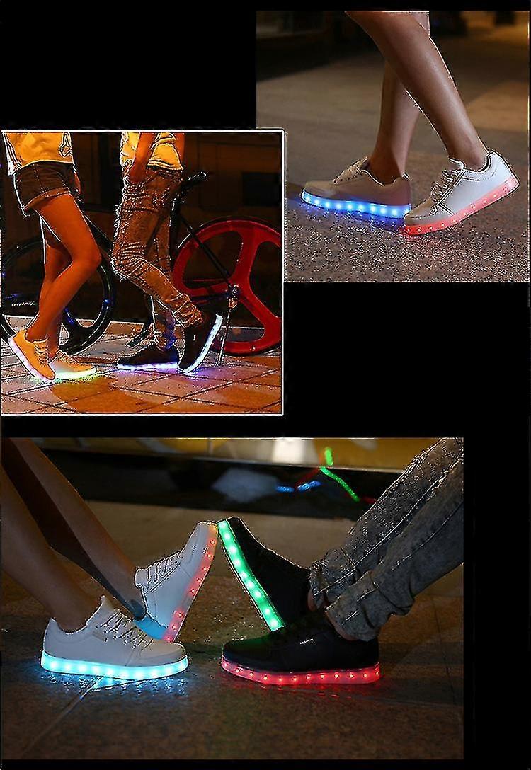 Men's Basketball Shoes Led Daily Walking Led Light Shoes Usb Charging ...