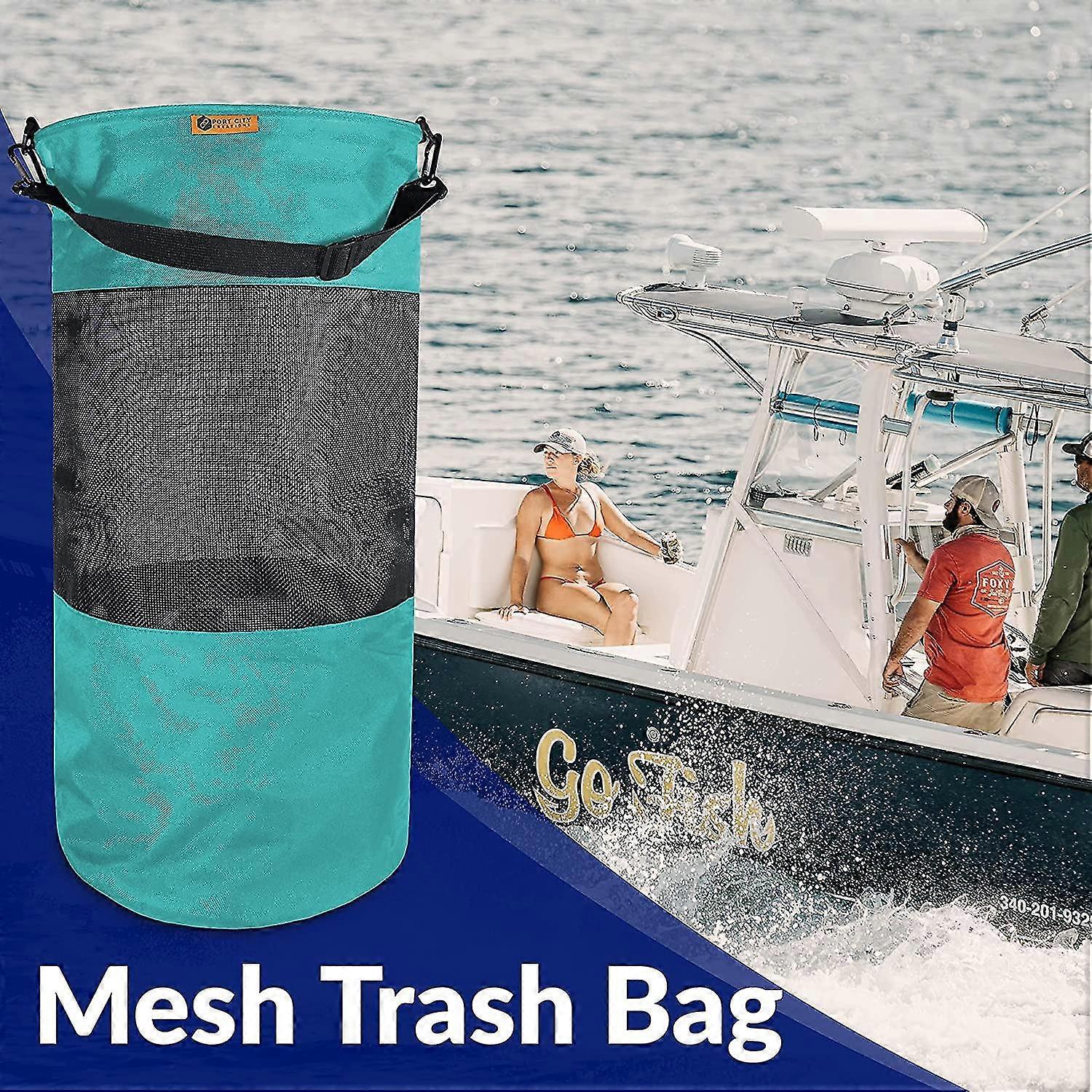 Boat Trash Bag Portable Mesh Trash Bag Outdoor Leak-proof Garbage ...