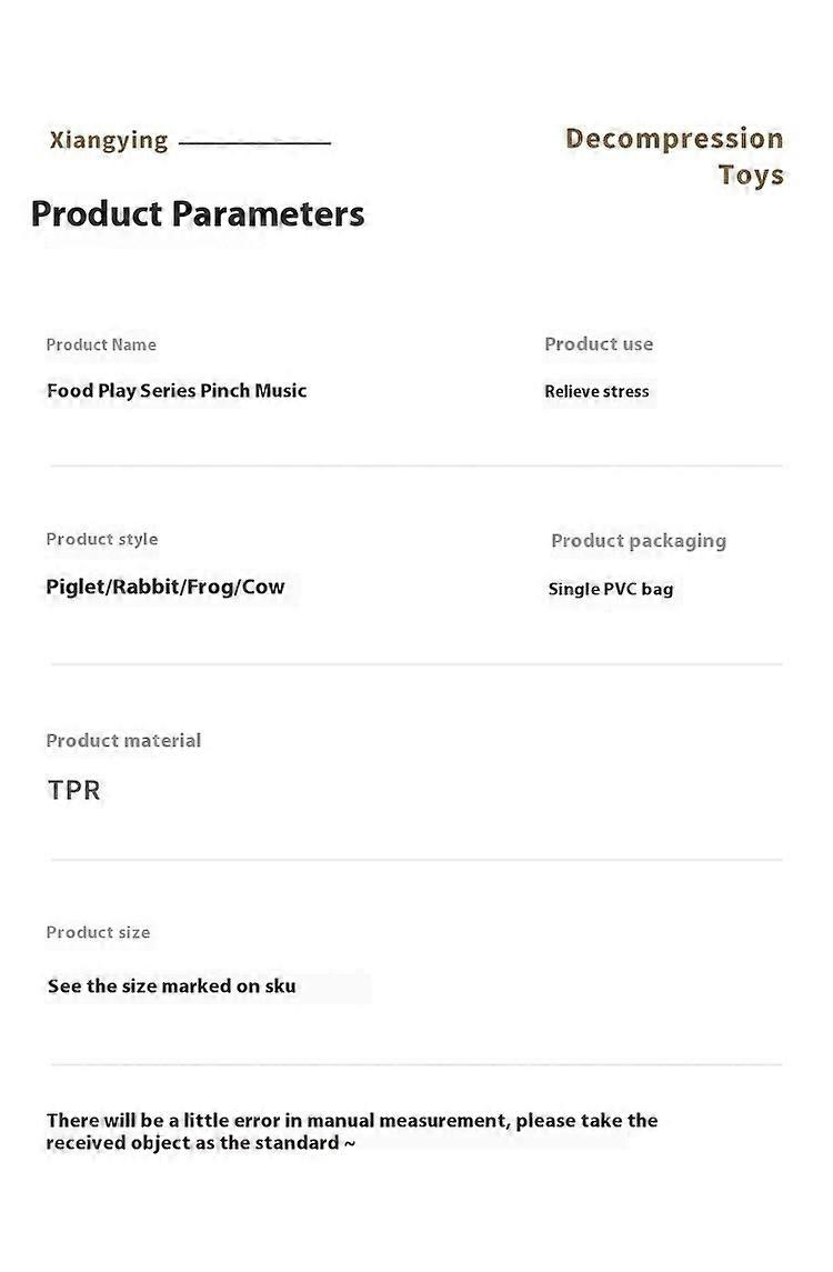 Ultra-Soft TPR Food Toy Stress Relief Anti-Anxiety Fidget Toy ...