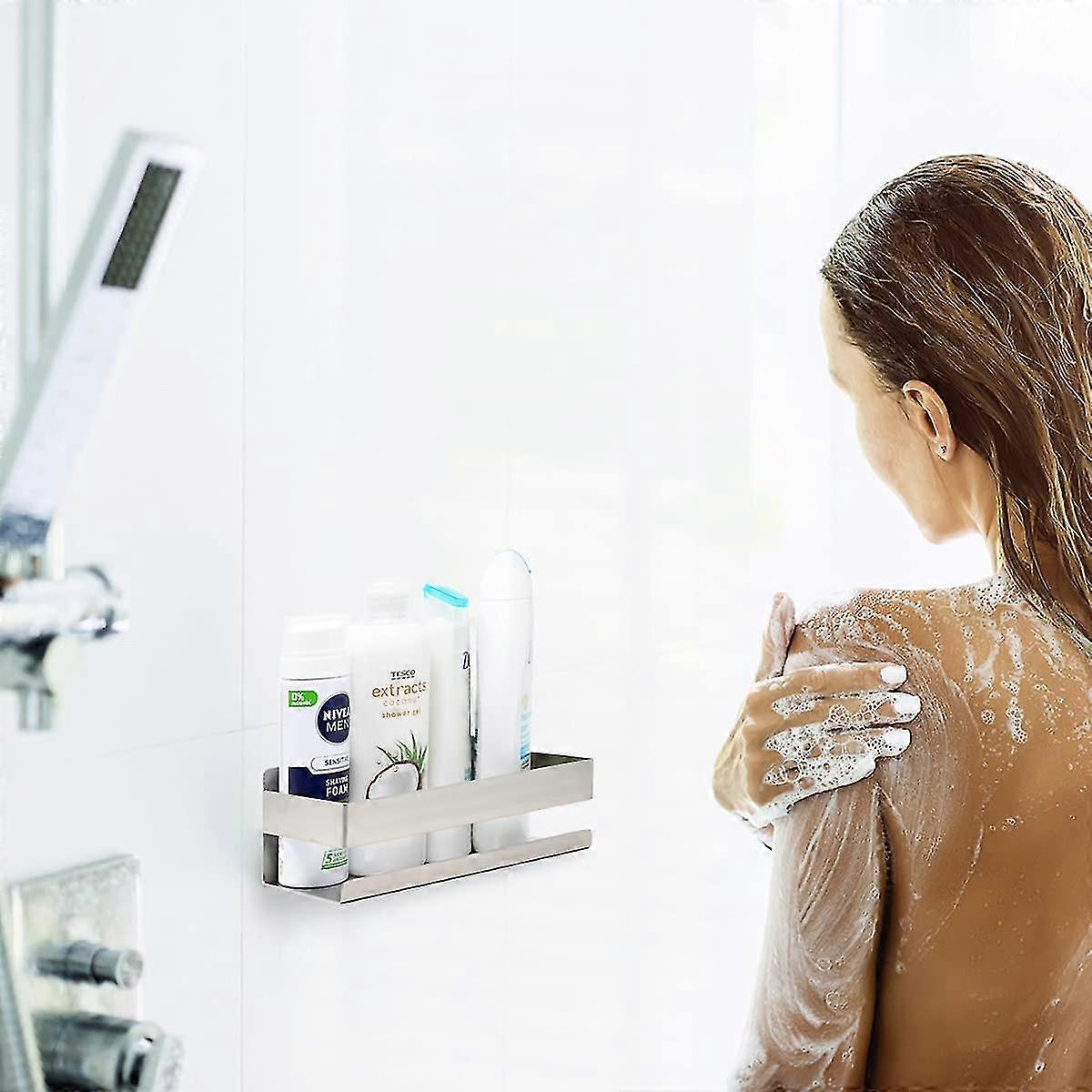 No Drilling Shower Storage - 3m Adhesive - Bathroom Shelf For Shampoo ...