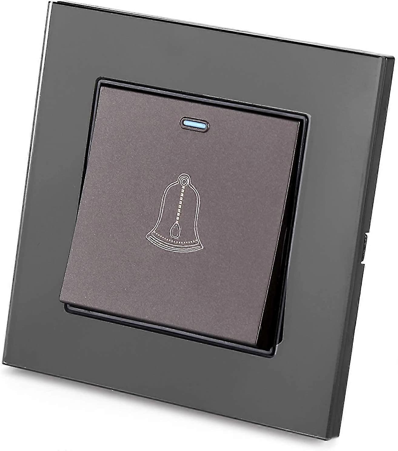 Doorbell Push Button, Exterior Doorbell Button, Tempered Glass Panel ...