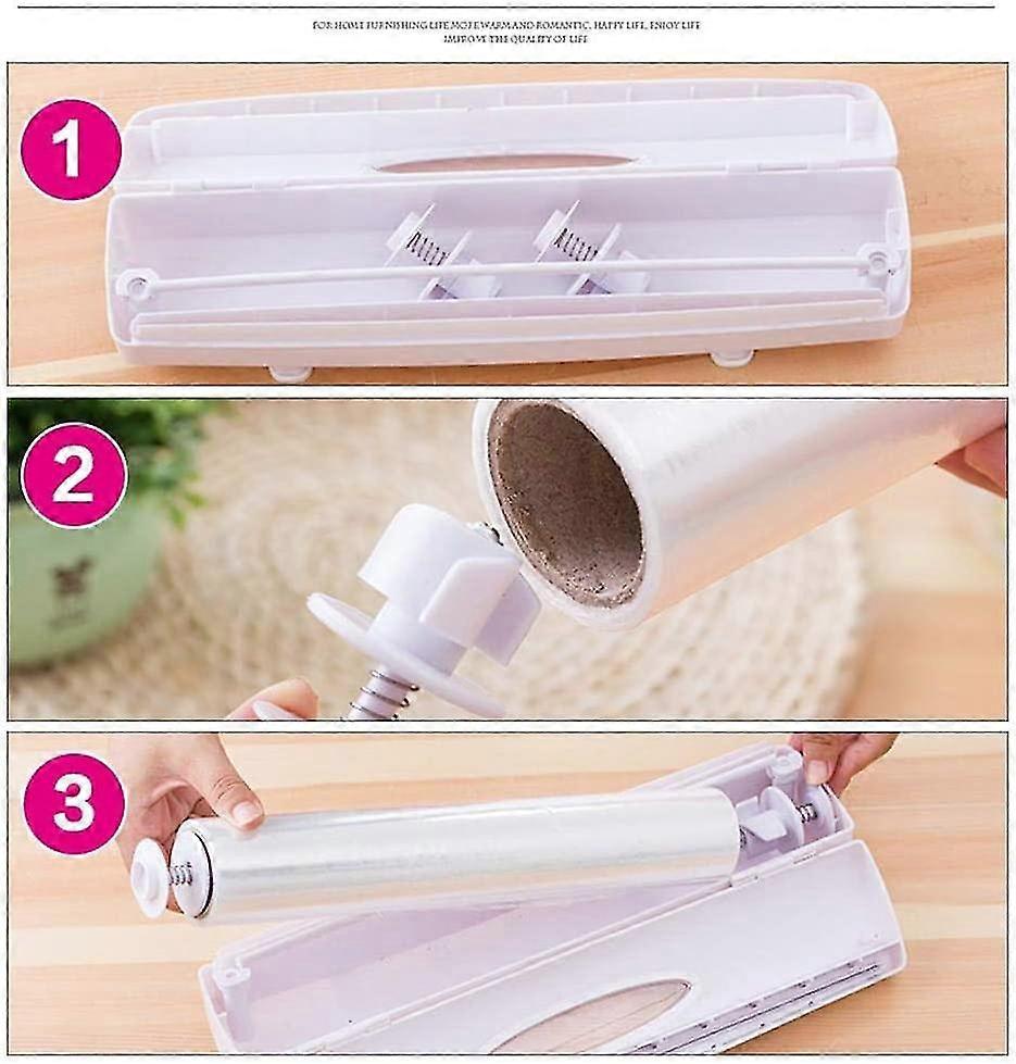 Food Wrap Or Aluminum Foil Dispenser In White, Plastic, 30 Cm | Fruugo UK