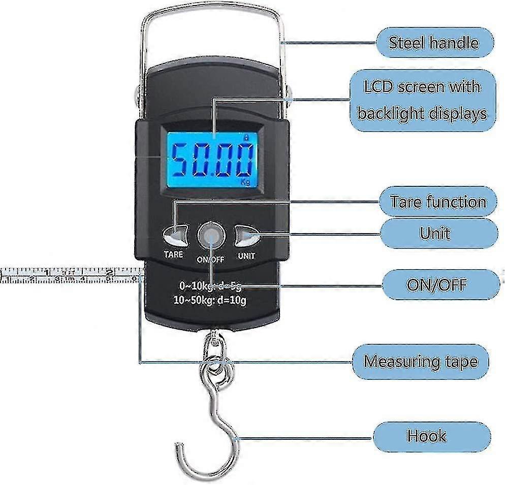 2024 Digital Fish Scale | Portable Luggage Weight Scale With Lcd ...