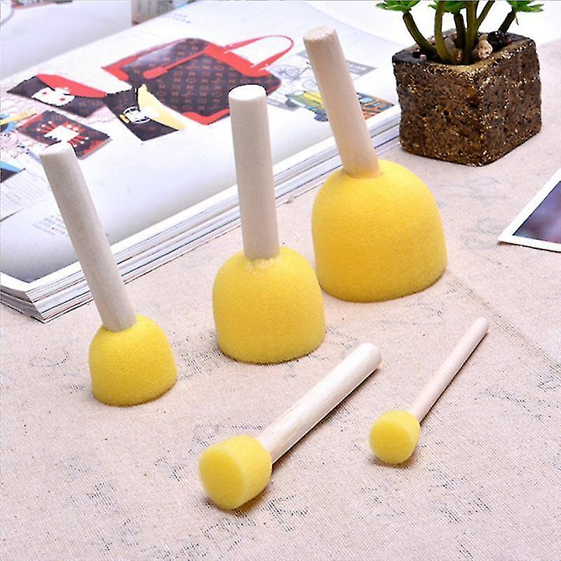 Drawing painting kits round paint foam sponge brush kids painting tools ...