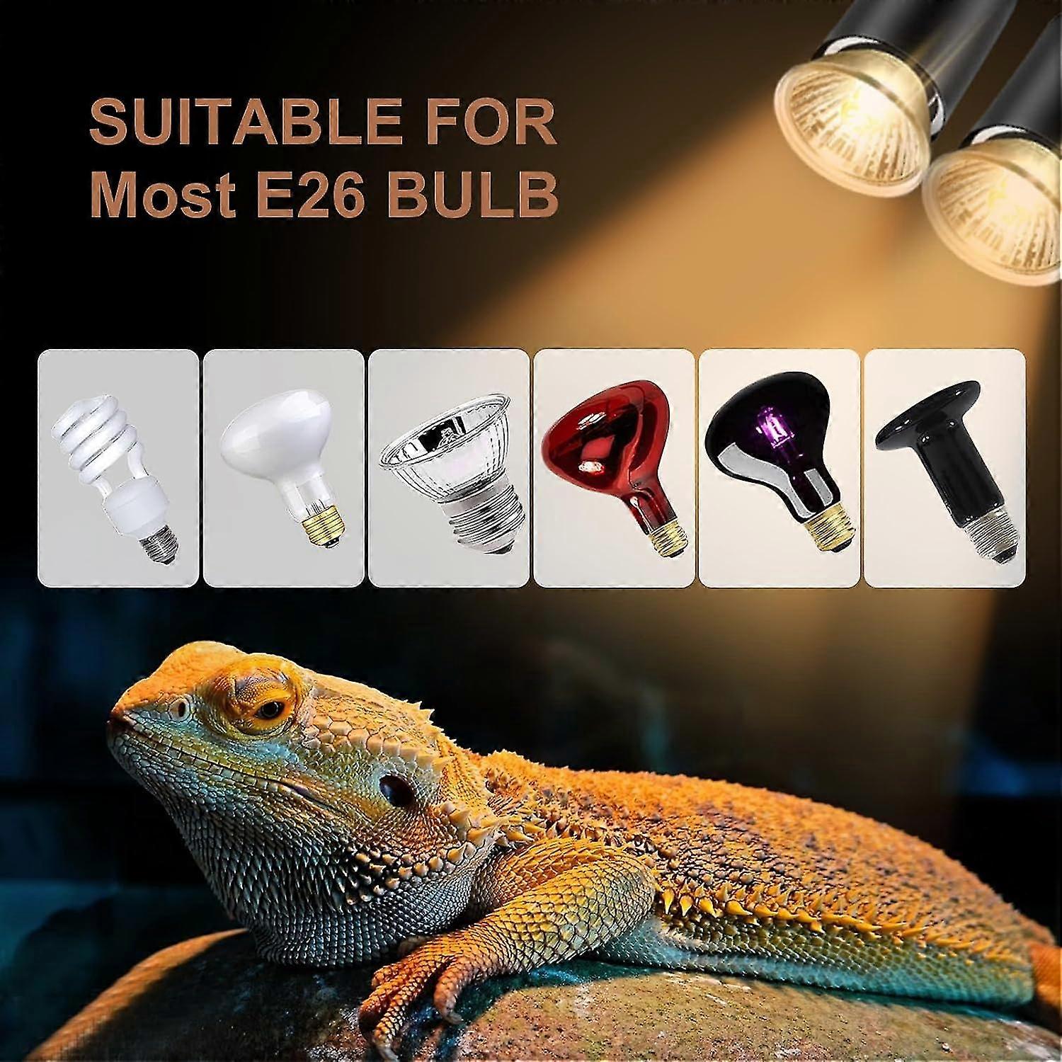 Turtle Heat Lamp 4-Pack, 25/50/75W UVA UVB Reptile Turtle Light Bulbs for Amphibian Tanks ...