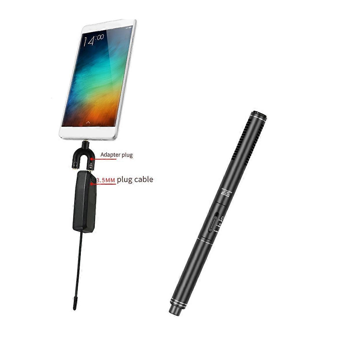 Professional Wireless Condenser Microphone Interview Recording Vlog ...