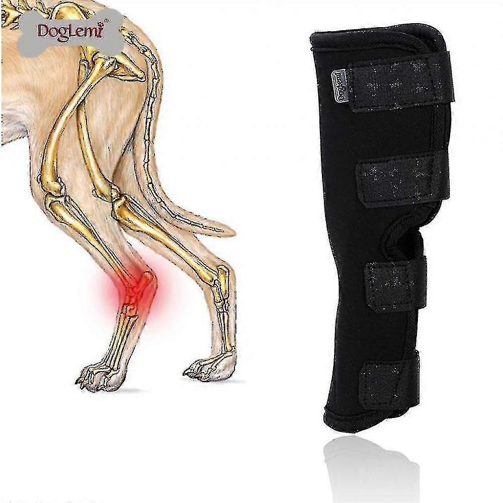 dog Rear Front Leg Hock Joint Wrap Protects Wounds Compression Brace ...