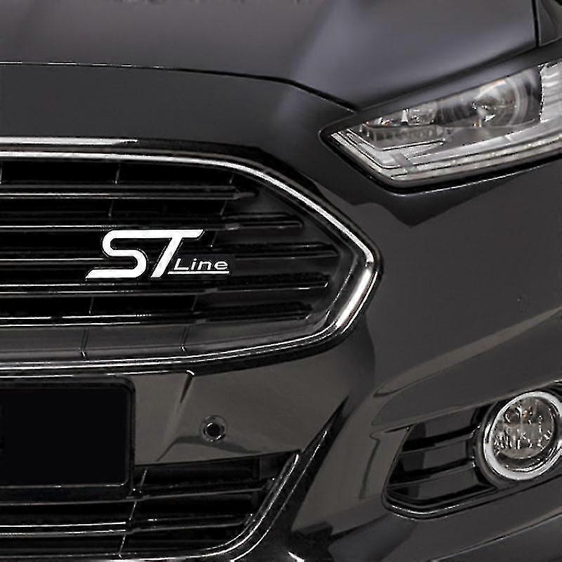 3d Metal St Line Grille Emblem Rear Trunk Car Badge Sticker For Ford ...
